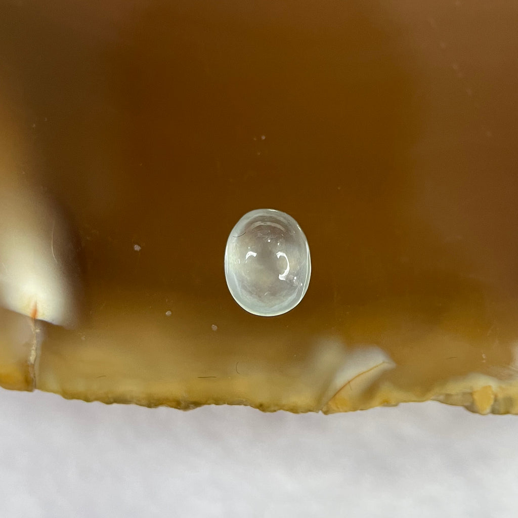 Type A Icy Light Green Jade Jadeite Cabochon for Setting - 0.55ct 4.6 by 3.7 by 2.4mm | Huangs ...