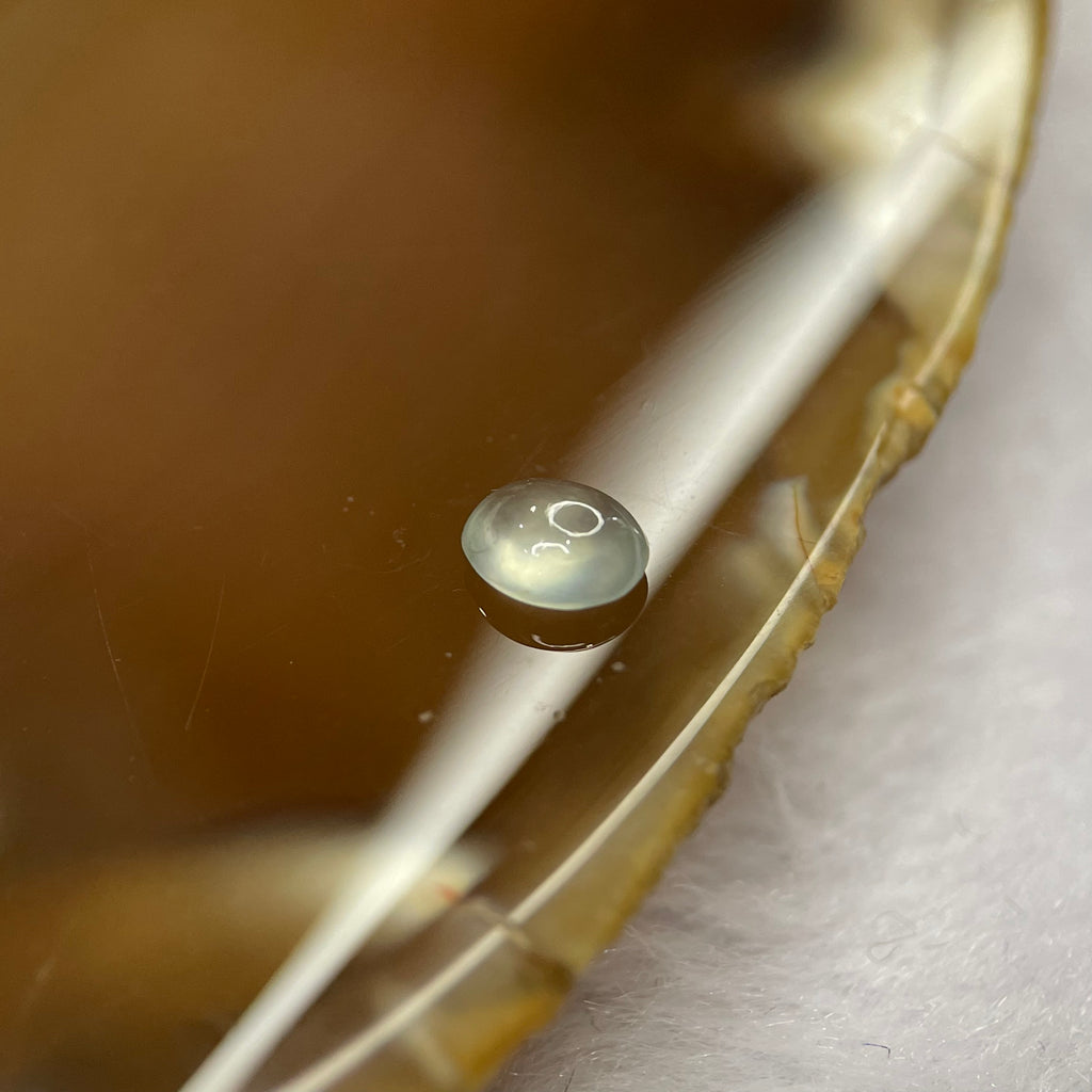 Type A Icy Light Green Jade Jadeite Cabochon for Setting - 0.55ct 4.6 by 3.7 by 2.4mm | Huangs ...