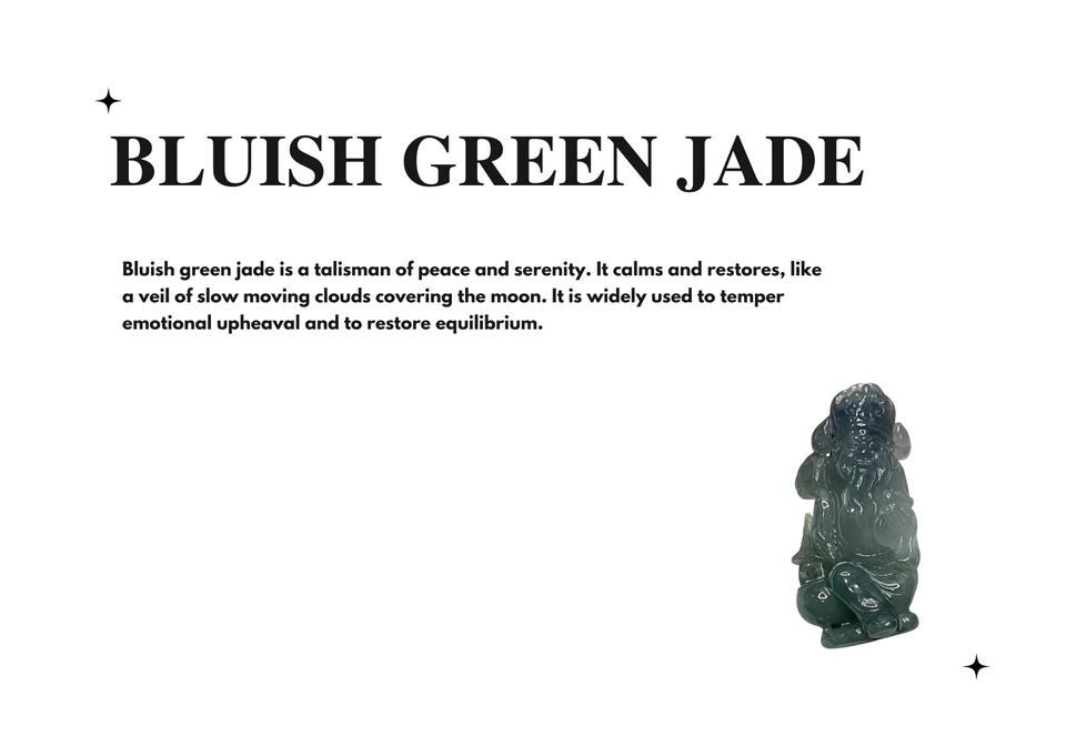 Blueish Green 蓝水翡翠 Jade Jadeite Singapore Chinatown Feng Shui Jewelry