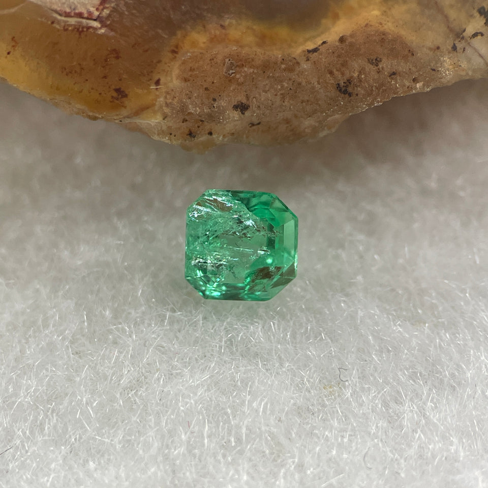Natural Colombia Vivid Green Emerald (Beryl) Cut-Cornered Square Step