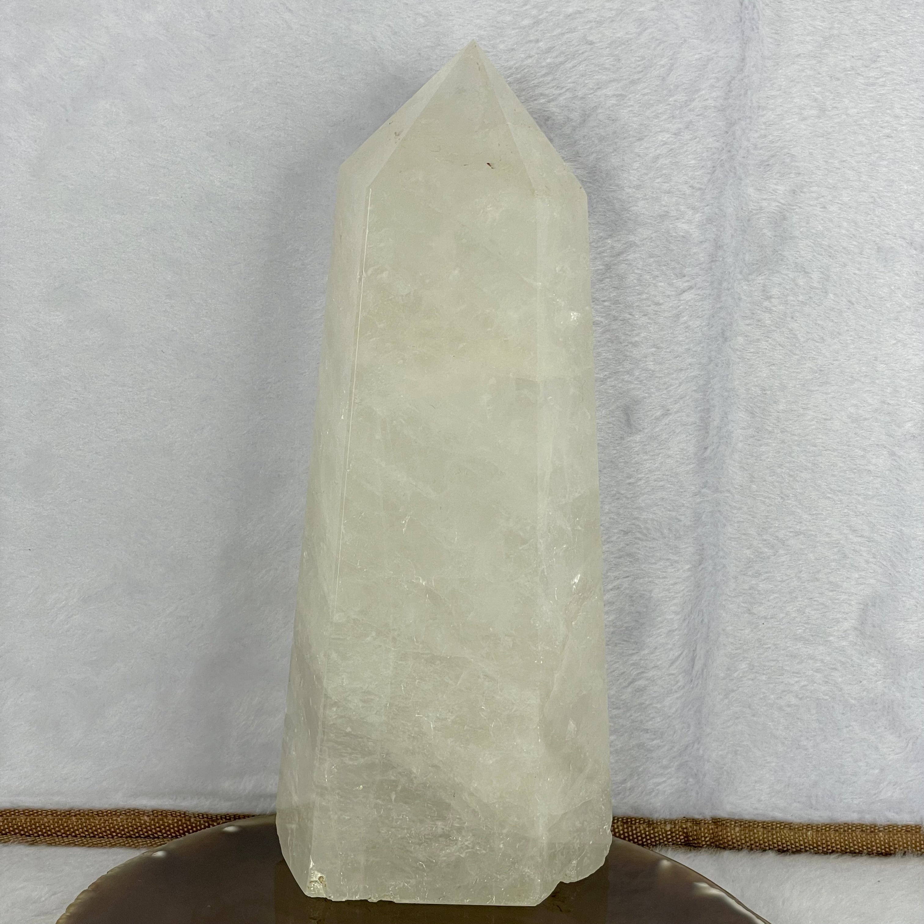 Natural Milky Quartz Tower Display 1,069.8g 180.0 by 77.0 by 52.2mm
