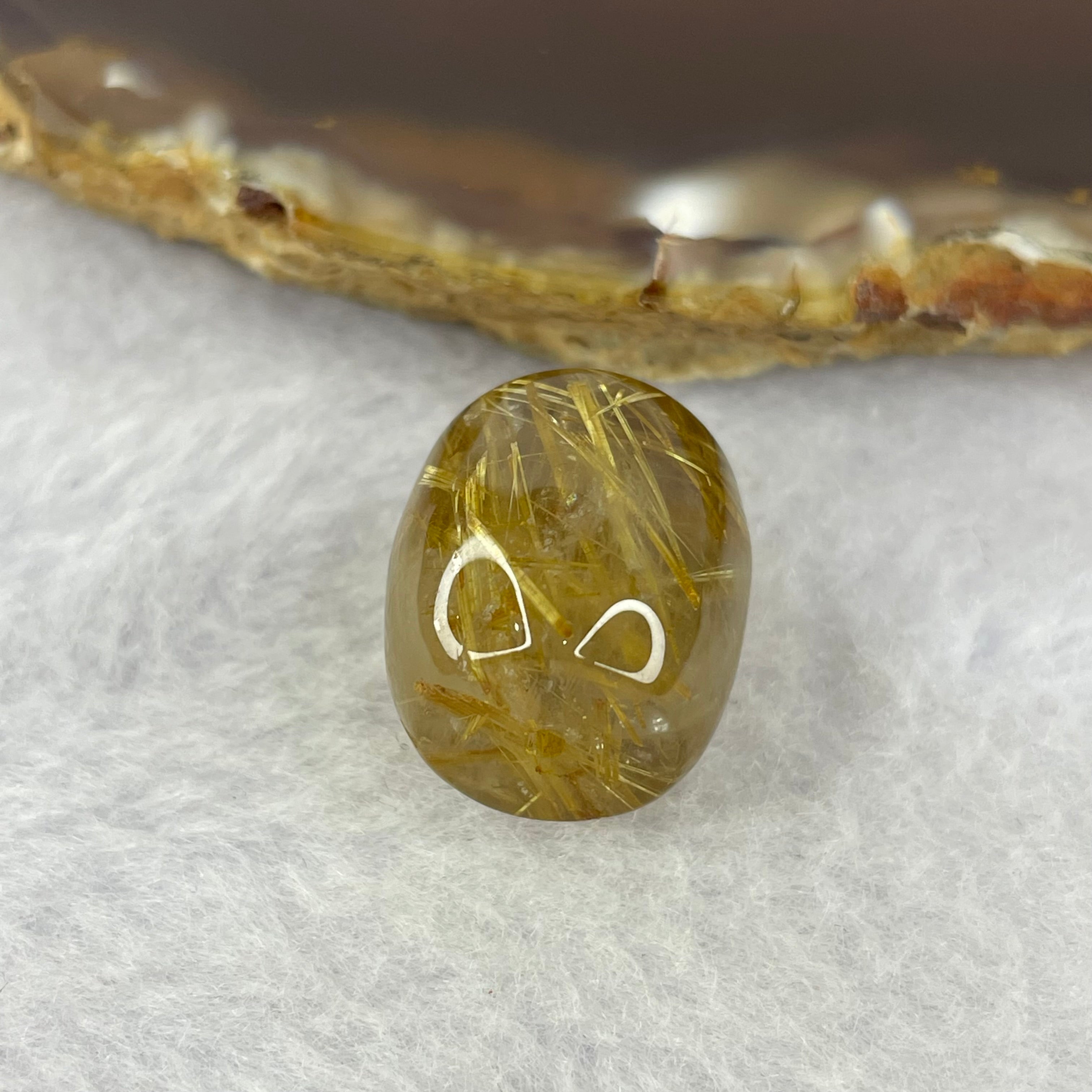Good Grade Natural Golden Rutilated Quartz Crystal Lulu Tong Barrel ...