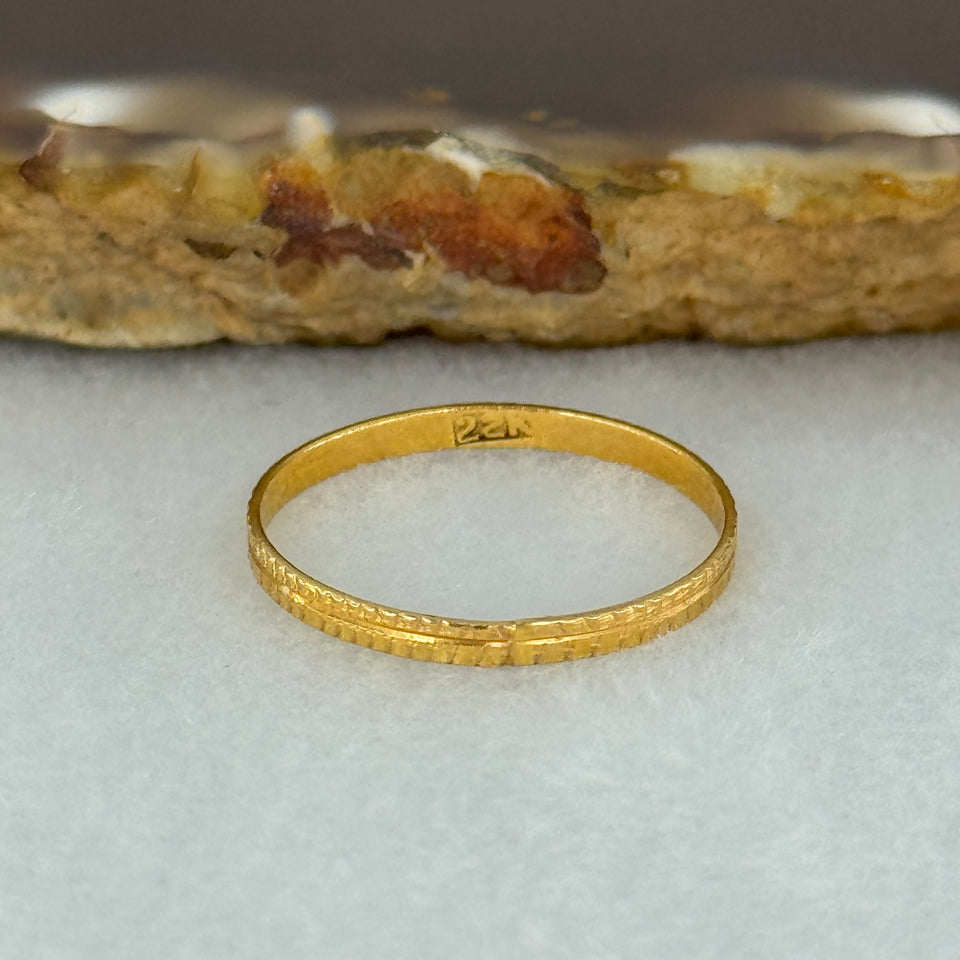 (Pre-Love) 916 Yellow Gold Ring 0.75g Inner Diameter 17.2mm US6.5 HK14