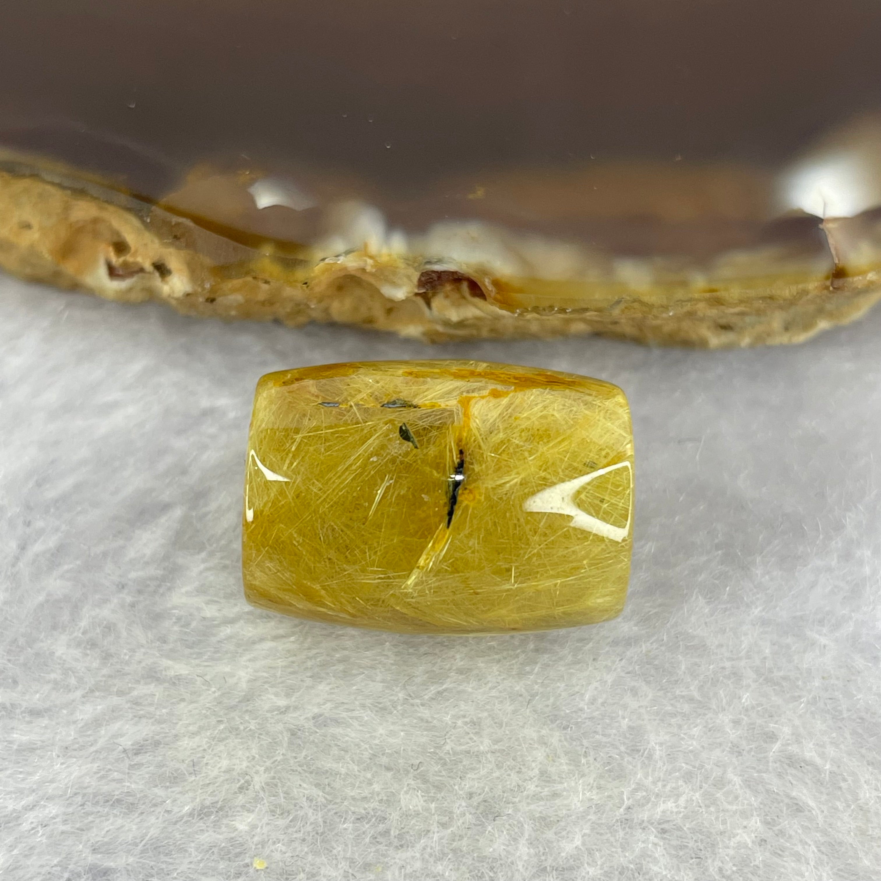 Good Grade Natural Golden Rutilated Quartz Crystal Lulu Tong Barrel ...