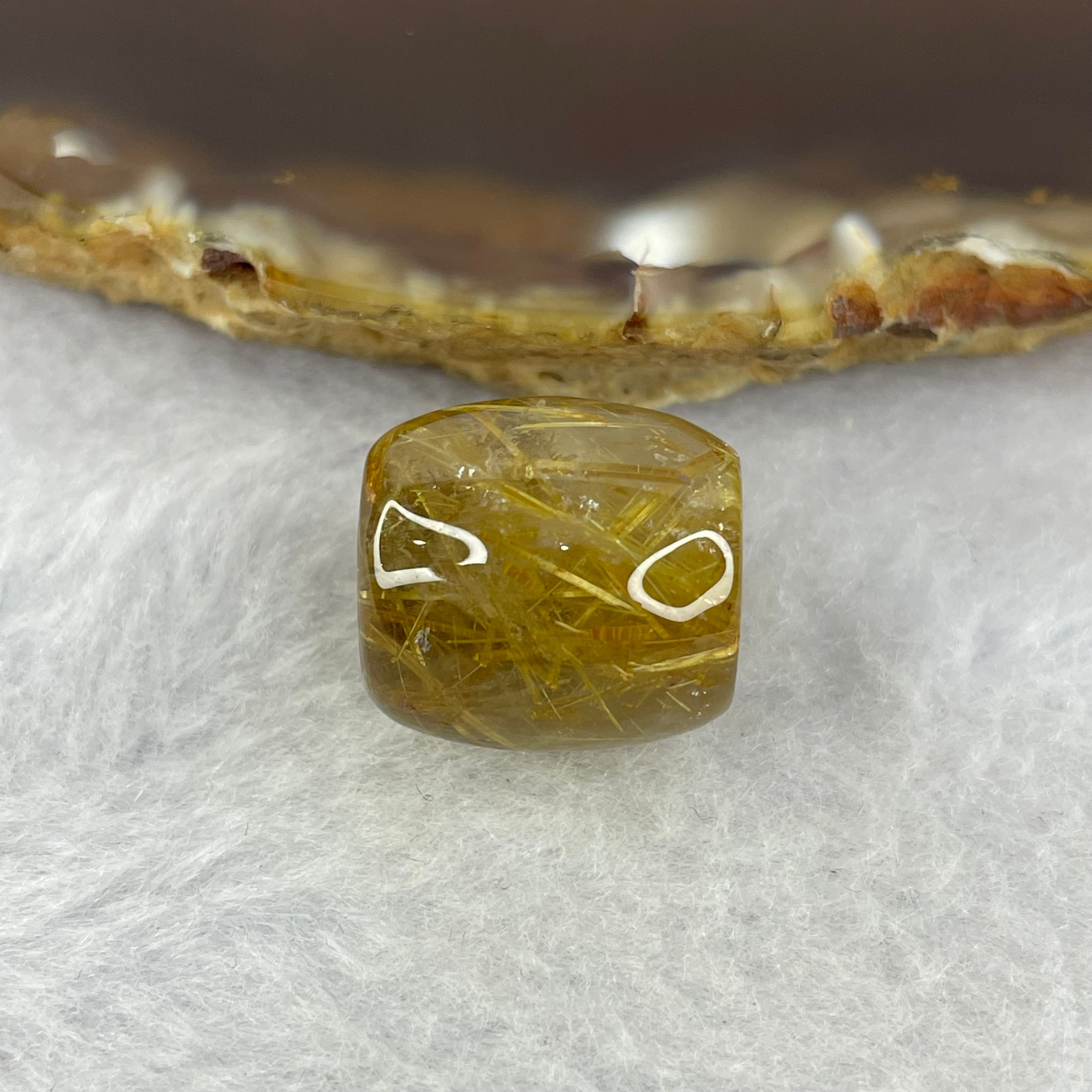 Good Grade Natural Golden Rutilated Quartz Crystal Lulu Tong Barrel ...
