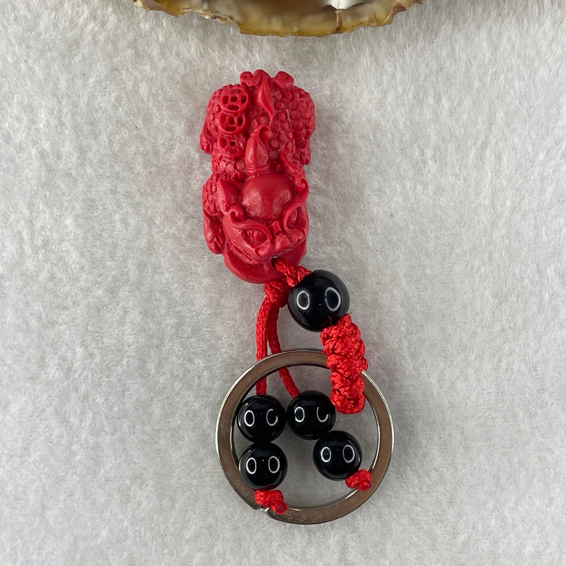 Red Clay Pixiu Charm 12.73g 32.8 by 17.0 by 13.7mm