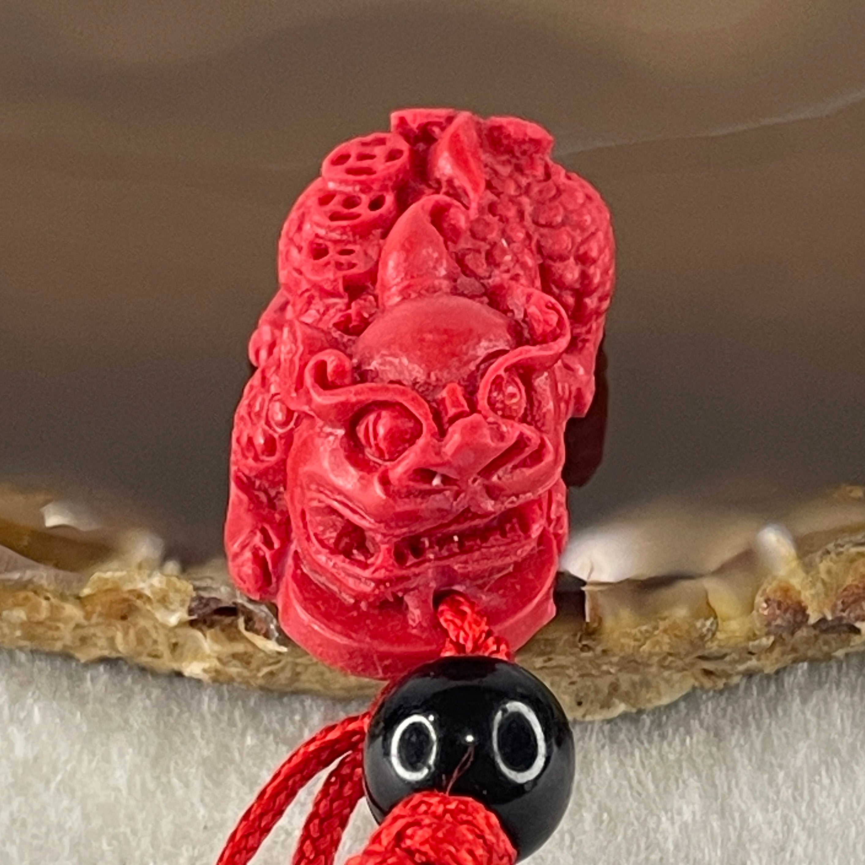 Red Clay Pixiu Charm 12.73g 32.8 by 17.0 by 13.7mm