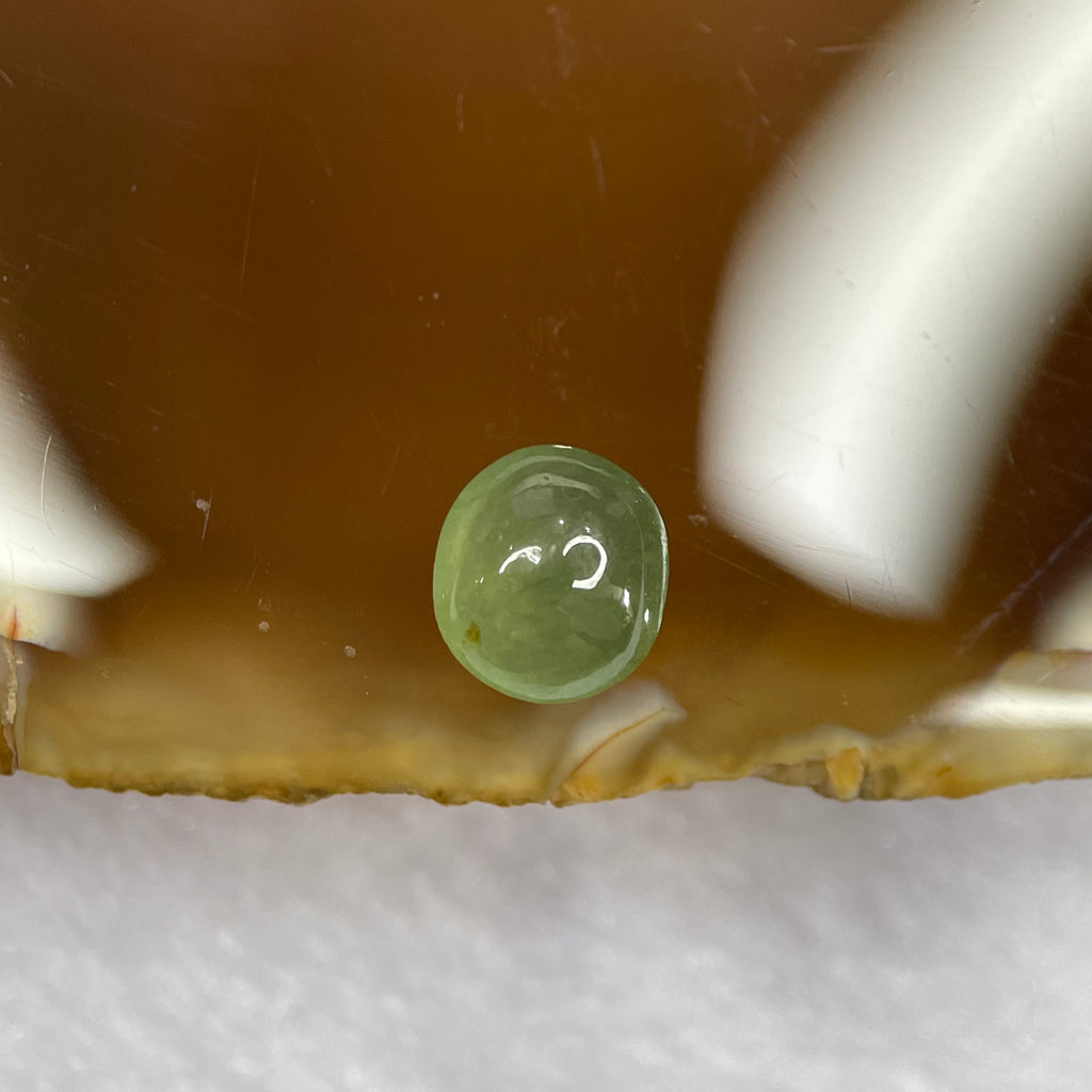 Type A Icy Green Jade Jadeite Cabochon for Setting - 1.25ct 6.9 by 6.2 ...